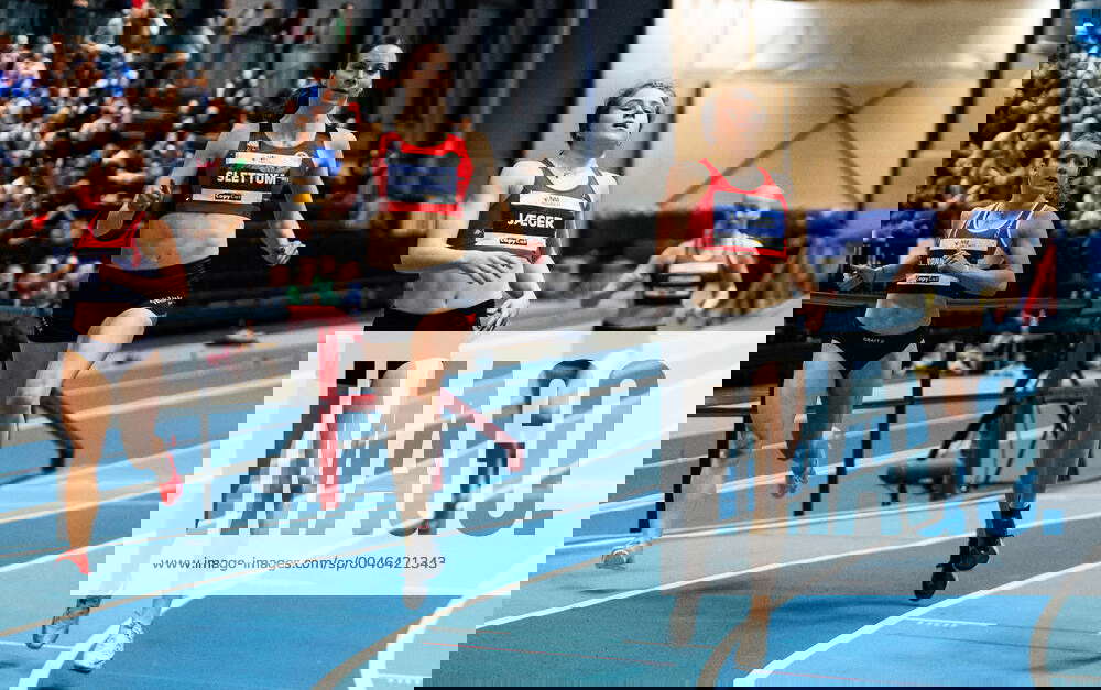 200202 Henriette Jaeger of Norway competes to win the womens 200 meters ...