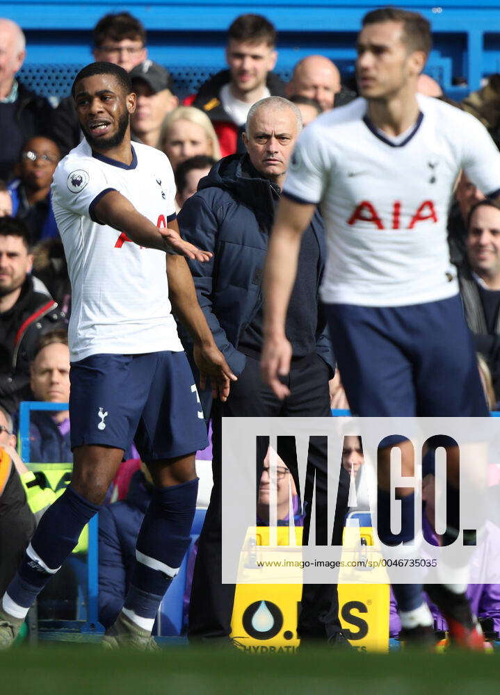 Jose Mourinho (Spurs head coach) at the Chelsea v Tottenham Hotspur ...