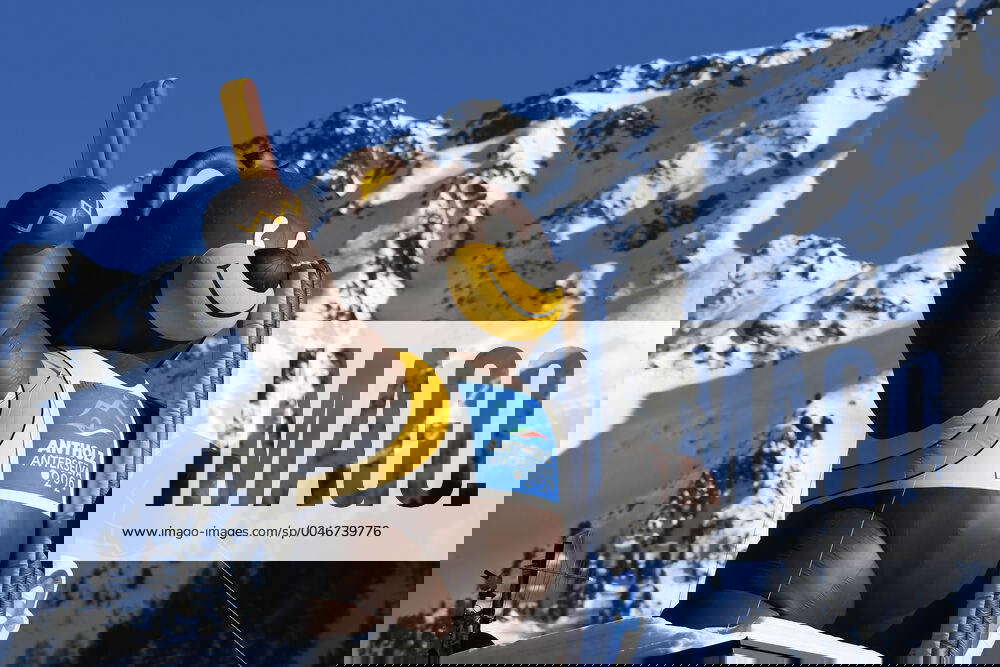 BIATHLON Mascot Bumsi at the IBU World Championship Biathlon Antholz ...