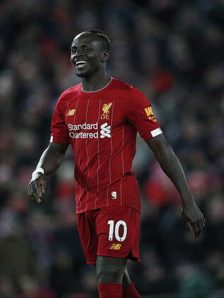 Sadio Mane of Liverpool smiling during the Premier League match at ...