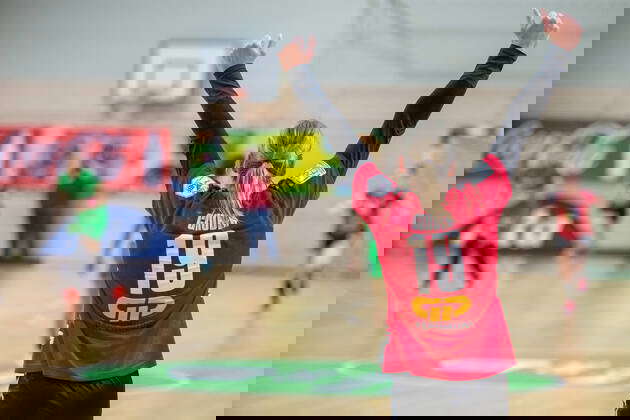 Lea Gruber (SV Union Halle) jubelt SV Union Halle-Neustadt (Wildcats ...