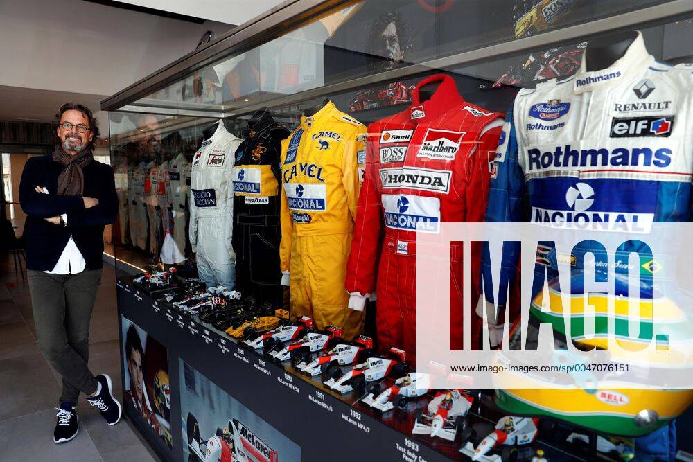 Chilean Eduardo Costabal poses with Ayrton Senna s Formula One suit ...