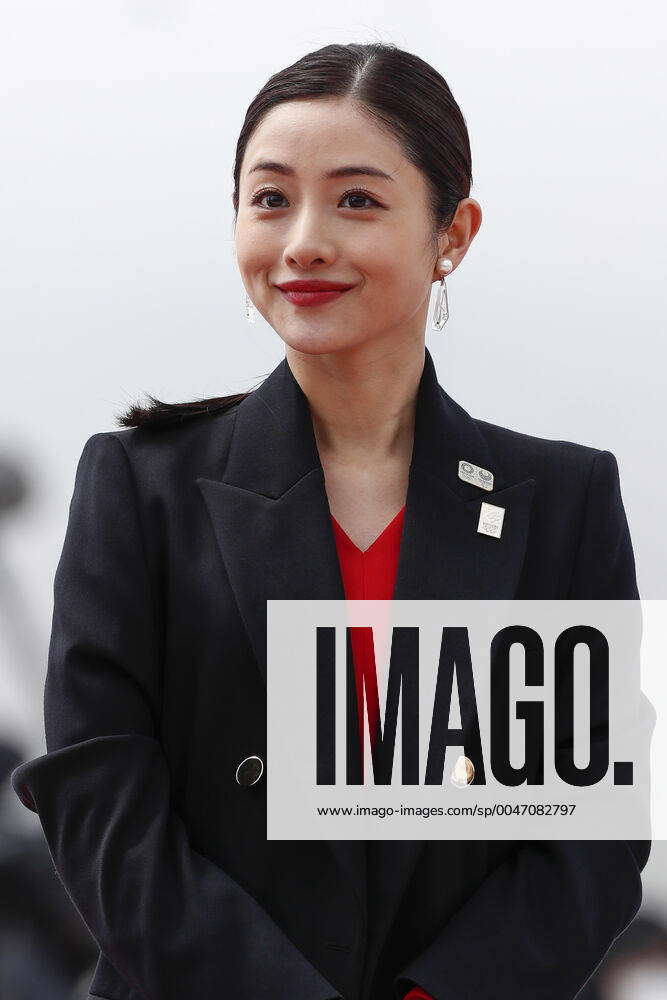 Matsushima, Japan: Satomi Ishihara actress and Tokyo 2020 Torch Relay Official Ambassador attends