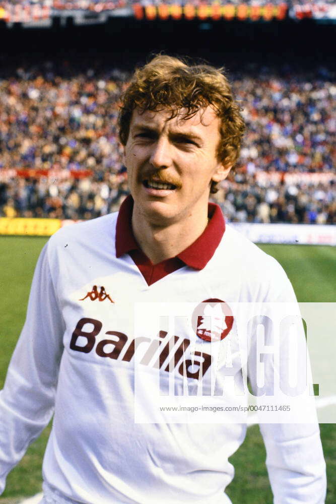 ZBIGNIEW BONIEK, Roma, Serie A, Milan vs Roma 0-1, Milano SERIE A 1985 ...
