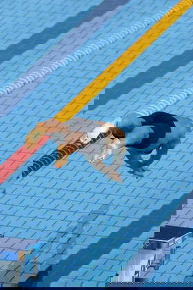 Swimming Gary Hall (USA) the start of the 50M freestyle semifinals ...