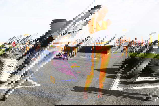 David Schumacher US Racing CHRS in a race car with Grid Girl ADAC ...