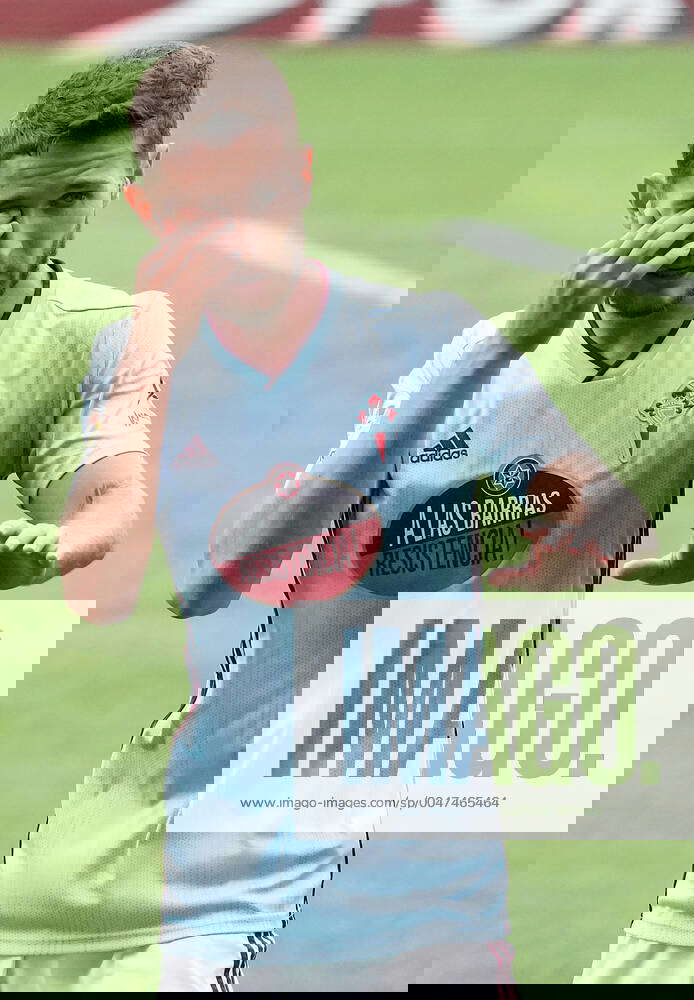 RC Celta de Vigo s Kevin Vazquez injured during La Liga match. June