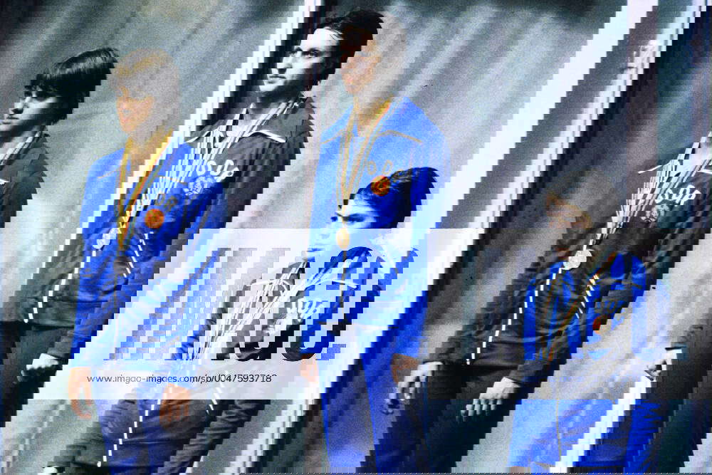 KRAUSE Barbara Team GDR Olympic Champion with METSCHUK Caren right ...