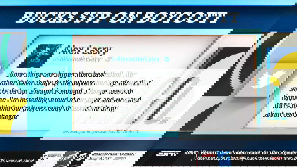 August 26, 2020, Orlando, Florida, USA - A screen grab from ESPN s ...