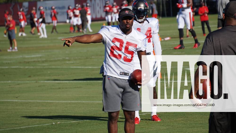 Florida, USA: Bucs running back LeSean McCoy helps with position drills ...