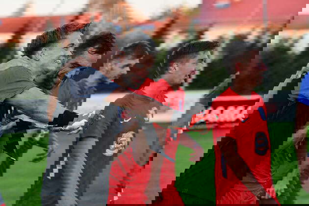 Alexander Aumann FV Olympia Laupheim cheers for victory on penalties, FV Olympia Laupheim vs SGV