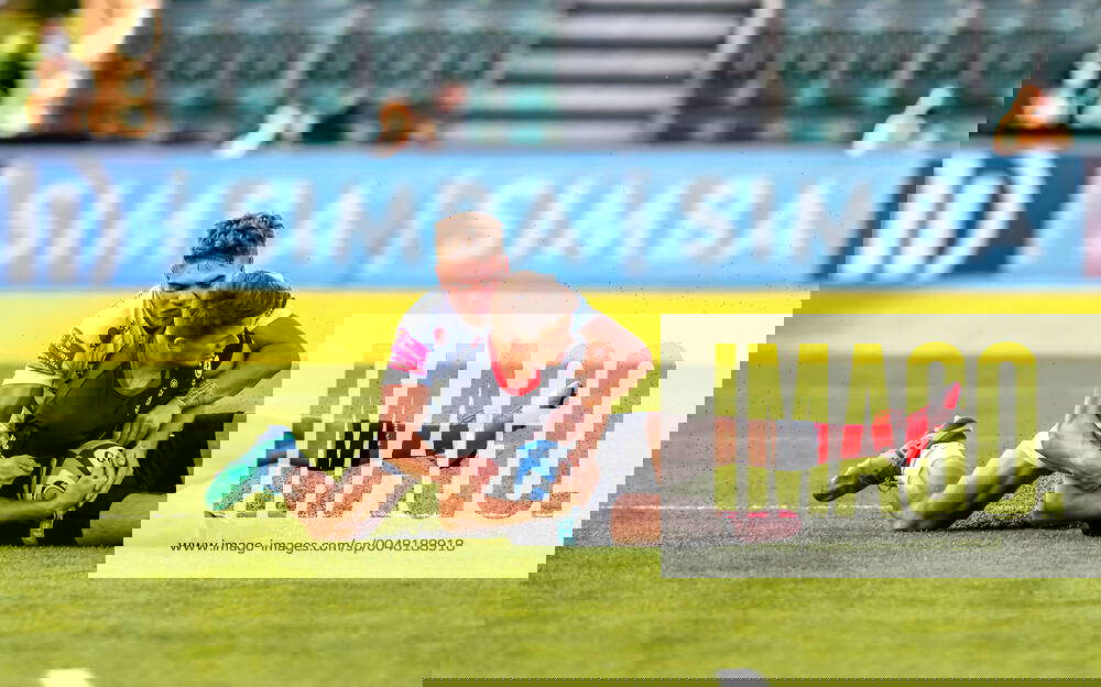 Josh Hallett of Saracens being tackled by Corey Baldwin of Exeter ...