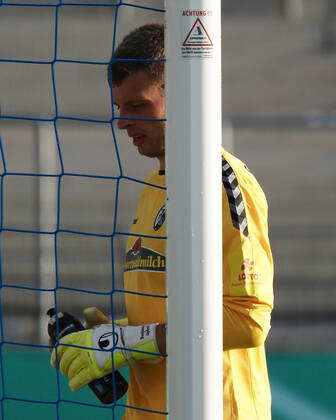 Benjamin Uphoff SC Freiburg, 1 at the DFB Pokal match SV Waldhof ...