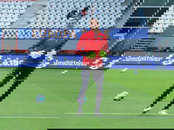 Goalkeeper Benjamin Uphoff Freiburg during WarmUp, 1 FBL 20 21 17 Sptg ...