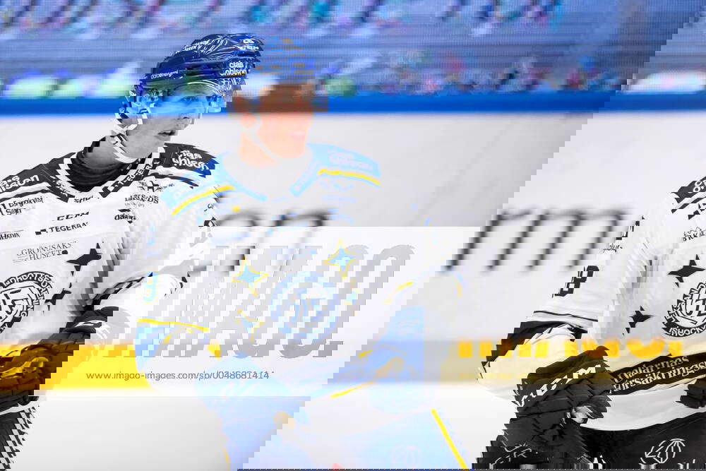 201008 Leksands Mattias Göransson during the ice hockey match in the SHL between Leksand and Växj