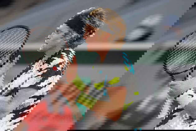 Andrey Rublev reacts angry, anger, disappointed, disappointment