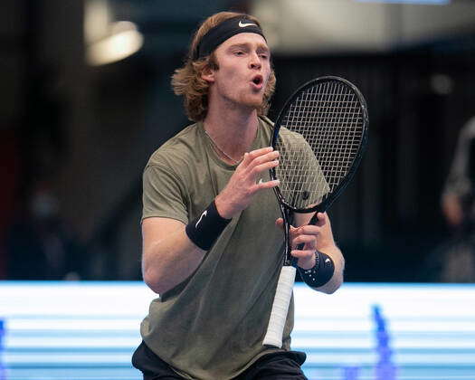 Andrey Rublev reacts angry, anger, disappointed, disappointment