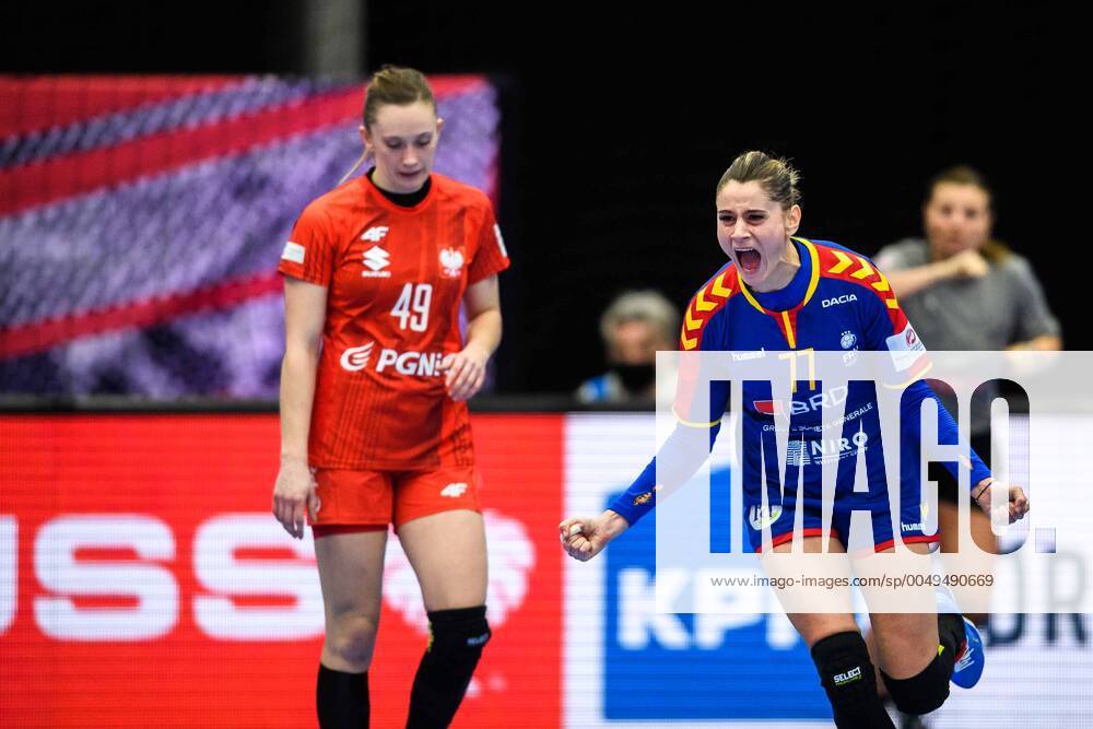 Ana Maria Iuganu of Romania celebrate during the EHF European Handball ...