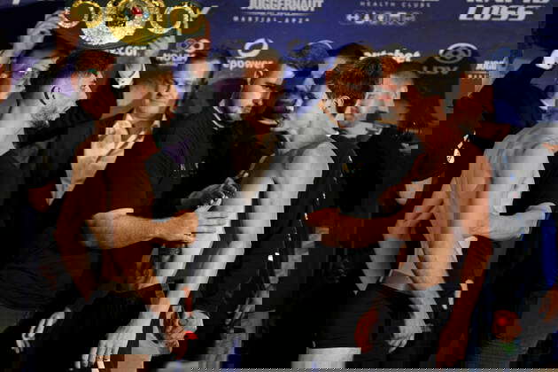 BOXING SUPER FIGHT WEIGH INS, Undercard boxers Ty Telford and Darragh ...