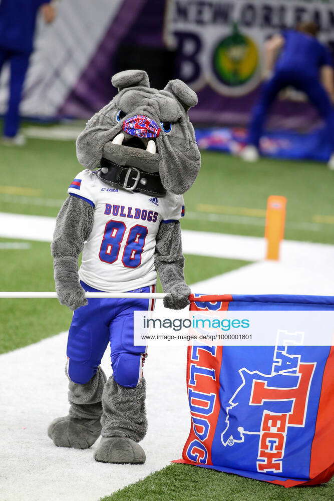 December 23, 2020: The Louisiana Tech mascot Champ roams the sideline ...