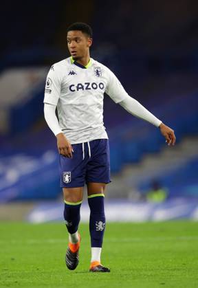 Eric Konsa of Aston Villa during the Premier League match at Villa Park ...