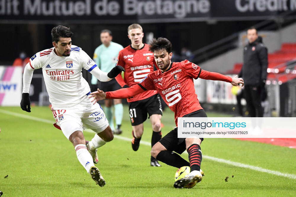 12 LUCAS TOLENTINO COELHO DE LIMA PAQUETA (ol) - 08 Clement GRENIER (ren) FOOTBALL : Rennes vs Lyon