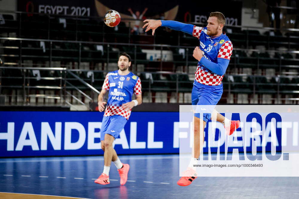 Luka SEBETIC (31), David MANDIC (39) during the IHF World Championship ...