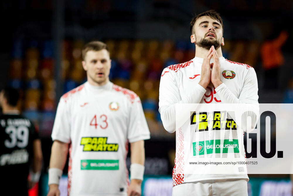 Artsiom SELVIASIUK (43), Vadim GAYDUCHENKO (95) during the IHF World ...