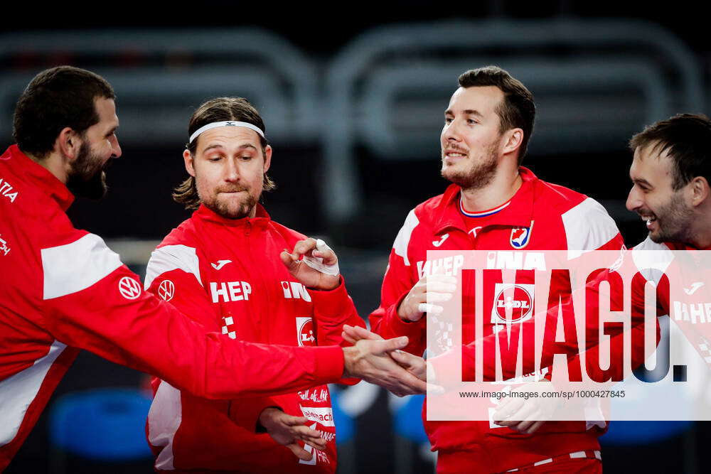 Zeljko MUSA (28), Ivan CUPIC (27), Manuel STRLEK (26), Igor KARACIC (18) during the IHF World