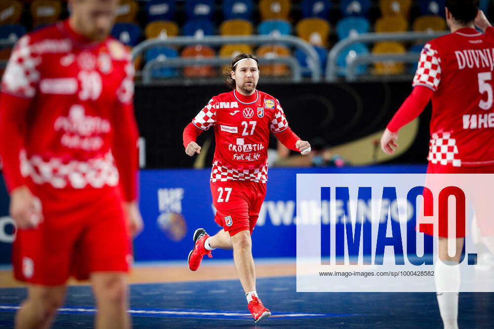 David MANDIC (39), Ivan CUPIC (27), Domagoj DUVNJAK (5) during the IHF World Championship, WM
