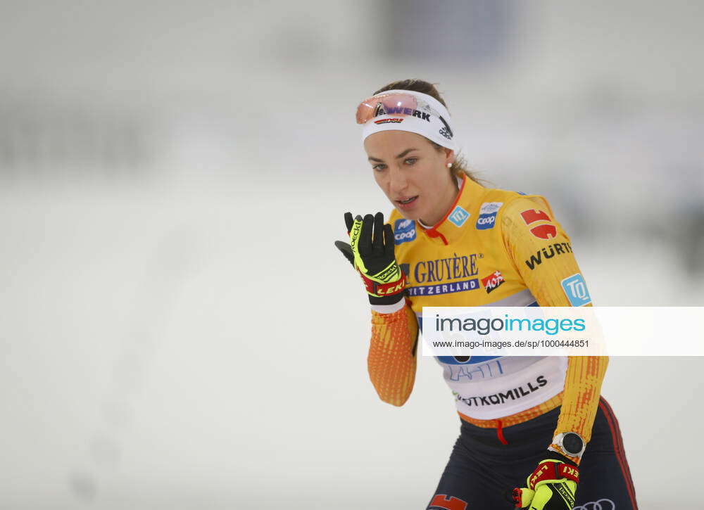 Pia Fink of Germany competes in the Women’s Relay 4x5km during the FIS ...