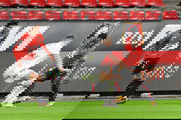 18 JEREMY DOKU FOOTBALL : Rennes vs Lille - Ligue 1 Uber Eats - 24 01 ...