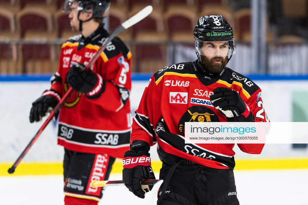 Luleas Jack Connolly depresses after Skellefteas 1 0 during the ice hockey match in the SHL between
