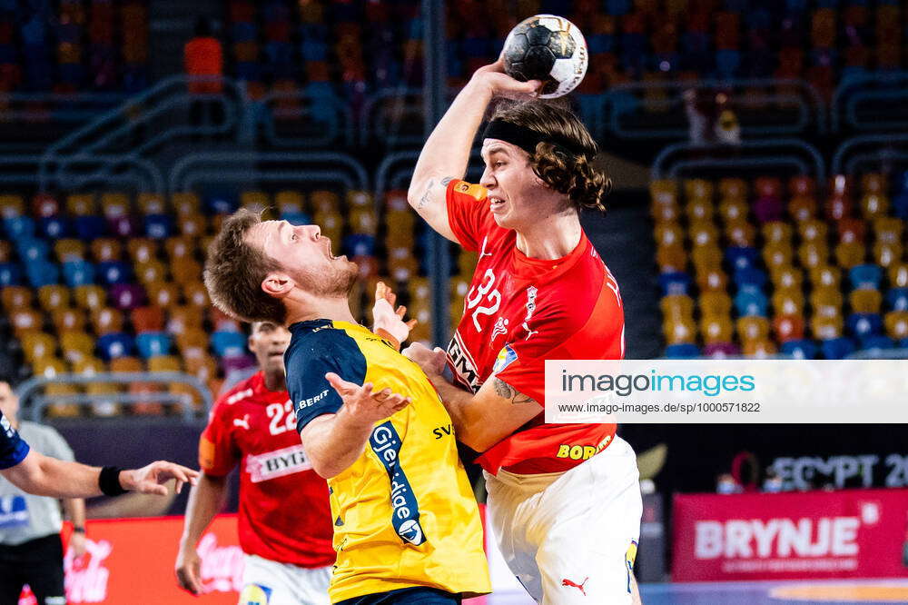 210131 Albin Lagergren of Sweden and Jacob Holm of Denmark during the ...