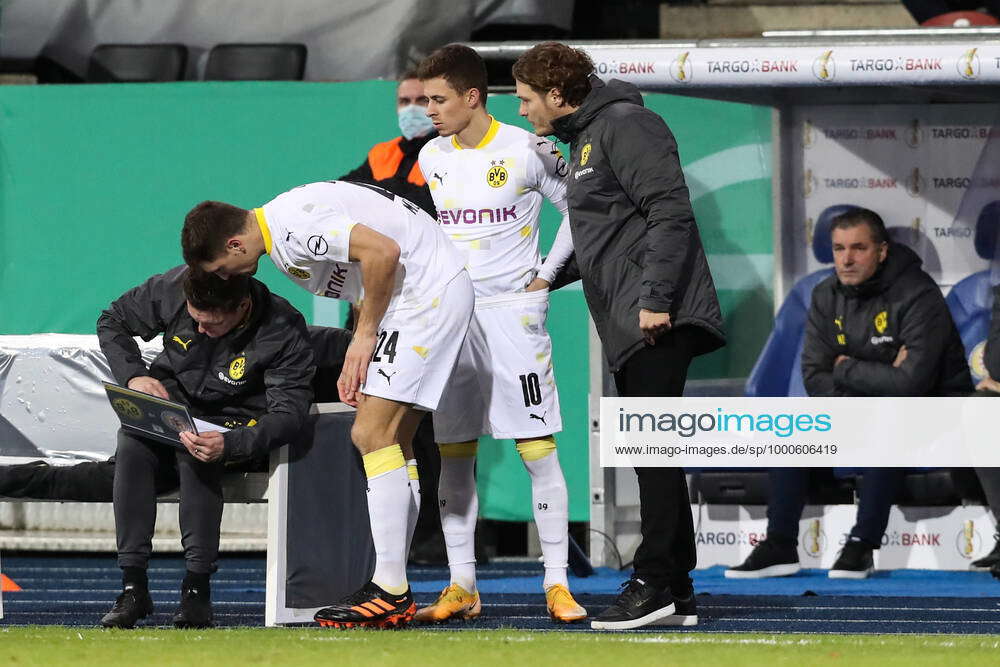 Substitute coach Edin Terzic with Thorgan Hazard Borussia Dortmund,10 ...