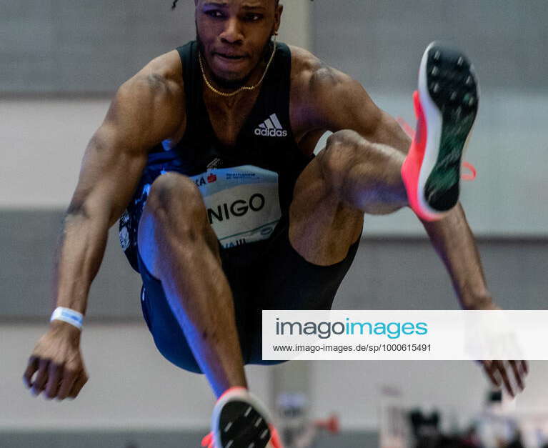 REYNOLD BANIGO of Great Britain in action during the Czech Indoor Gala ...