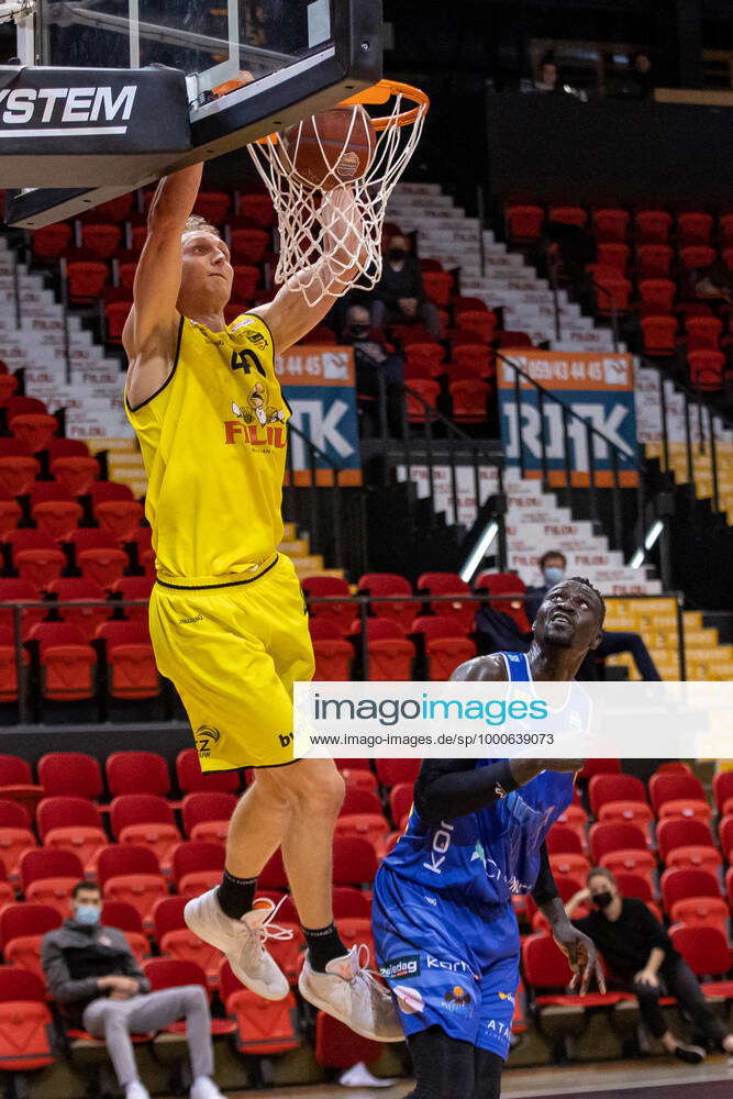 Oostende s Thomas Welsh and Aalstar s Pape Badji fight for the ball ...