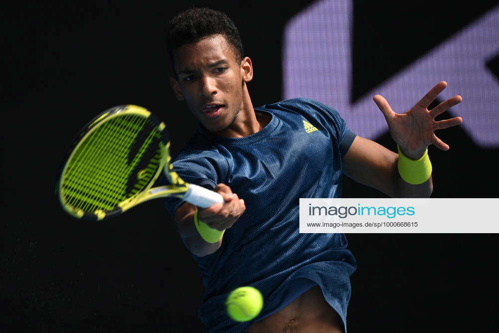 TENNIS MURRAY RIVER OPEN, Felix Auger-Aliassime of Canada in action against Daniel Evans of Great