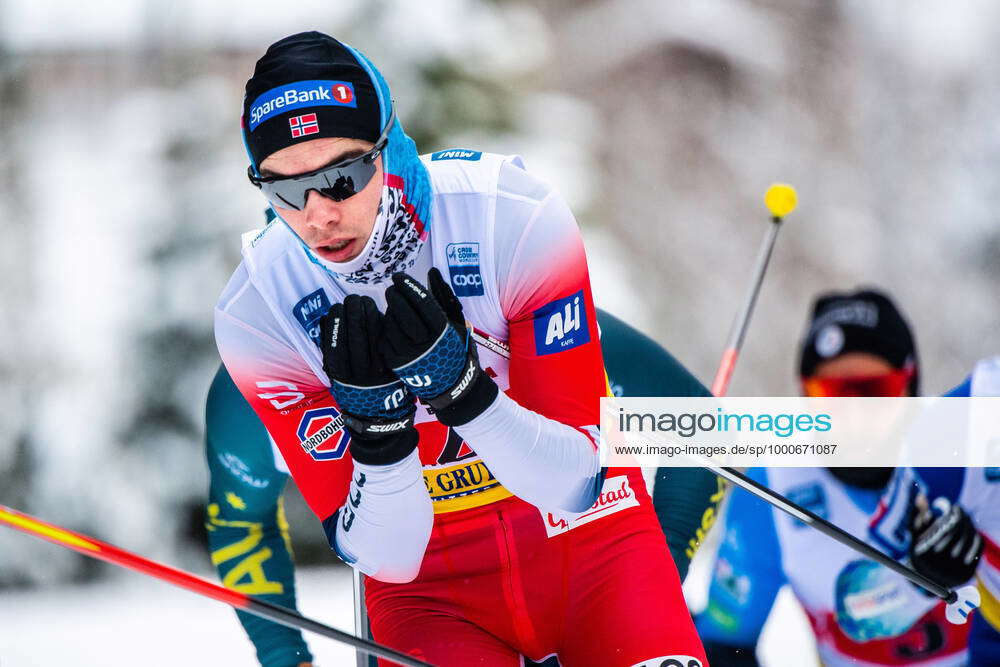 Thomas Helland Larsen of Norway competes in a Men s Team Sprint ...