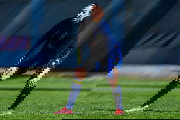 Rusul Rosa Kafaji during a training session with the Swedish women s ...