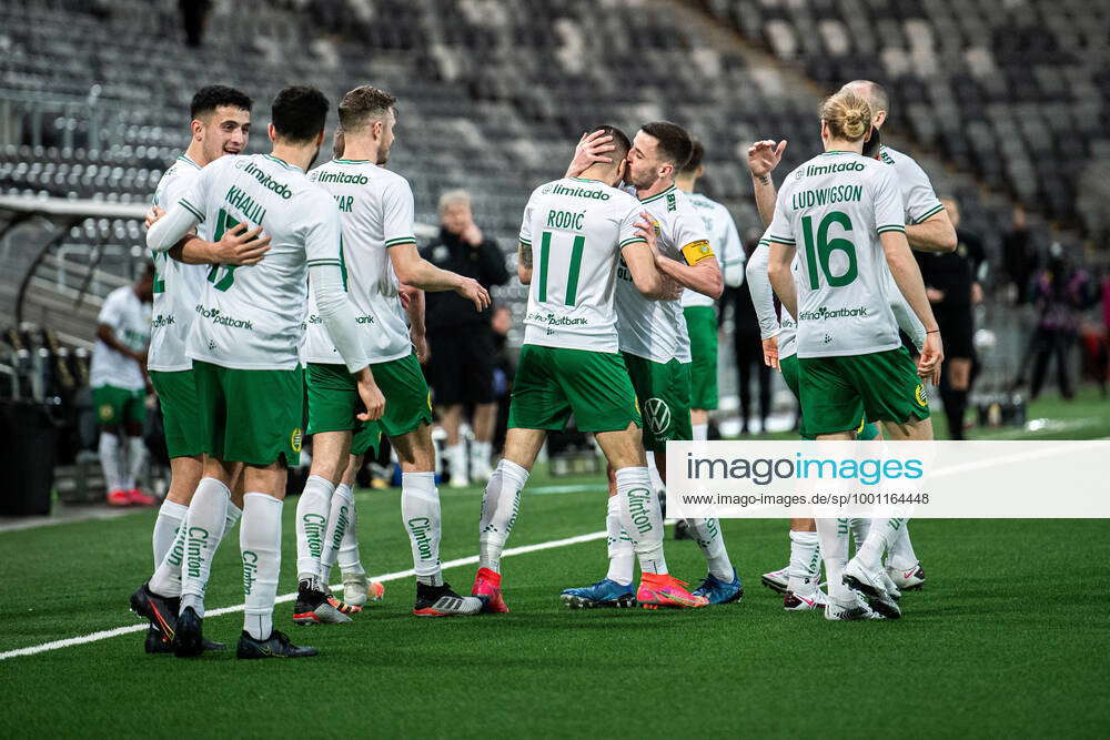 Hammarbys Vladimir Rodic and Jeppe Andersen rejoice after 2 1 and ...
