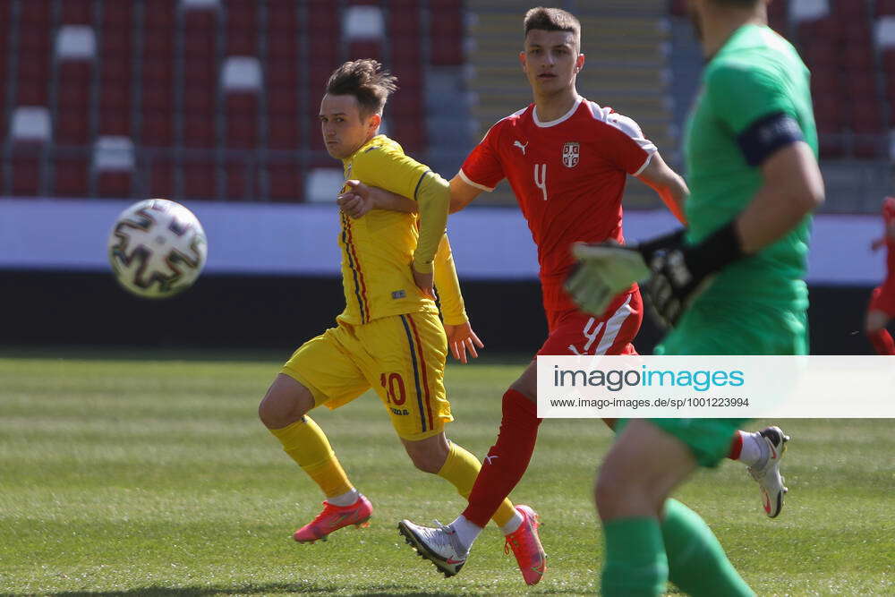 Florin Balan and Filip Backulja in the friendly football match between ...