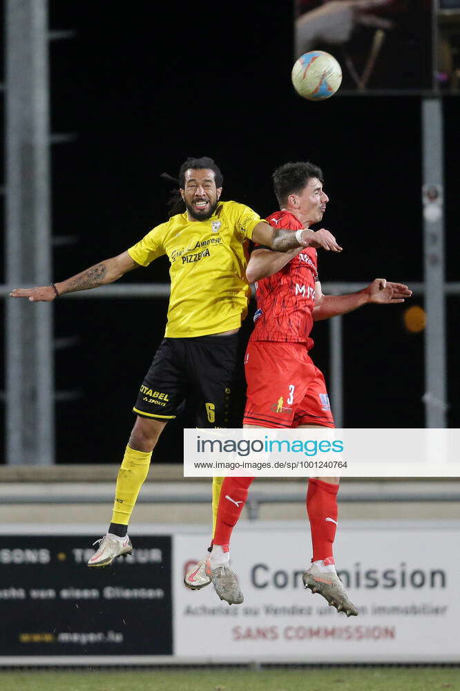 Headers duel between Nelito da Cruz Vova Dudelange 6 and Maxime de ...