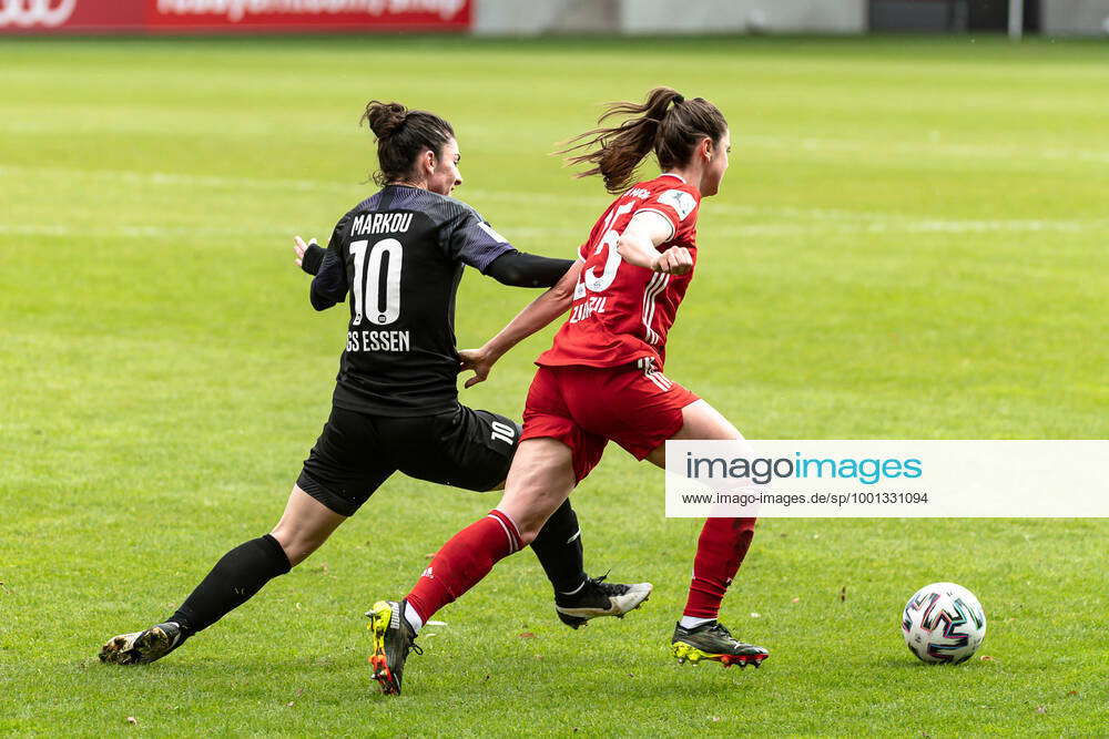 Eleni Markou (SGS Essen, 10) und Sarah Zadrazil (FC Bayern Muenchen ...