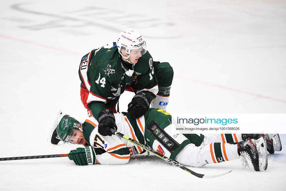 Väsbys William Worge Kreü and Kristianstads Herman Hansson during the ...