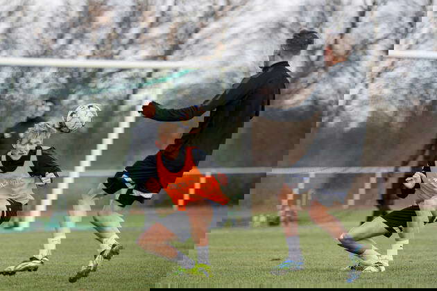 Johan Rapp during a football training session with Landskrona on in