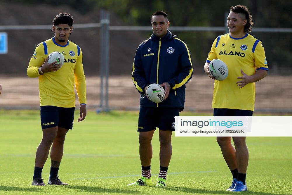 NRL EELS TRAINING, (L-R) Oregon Kaufusi, Marata Niukore and Wiremu ...