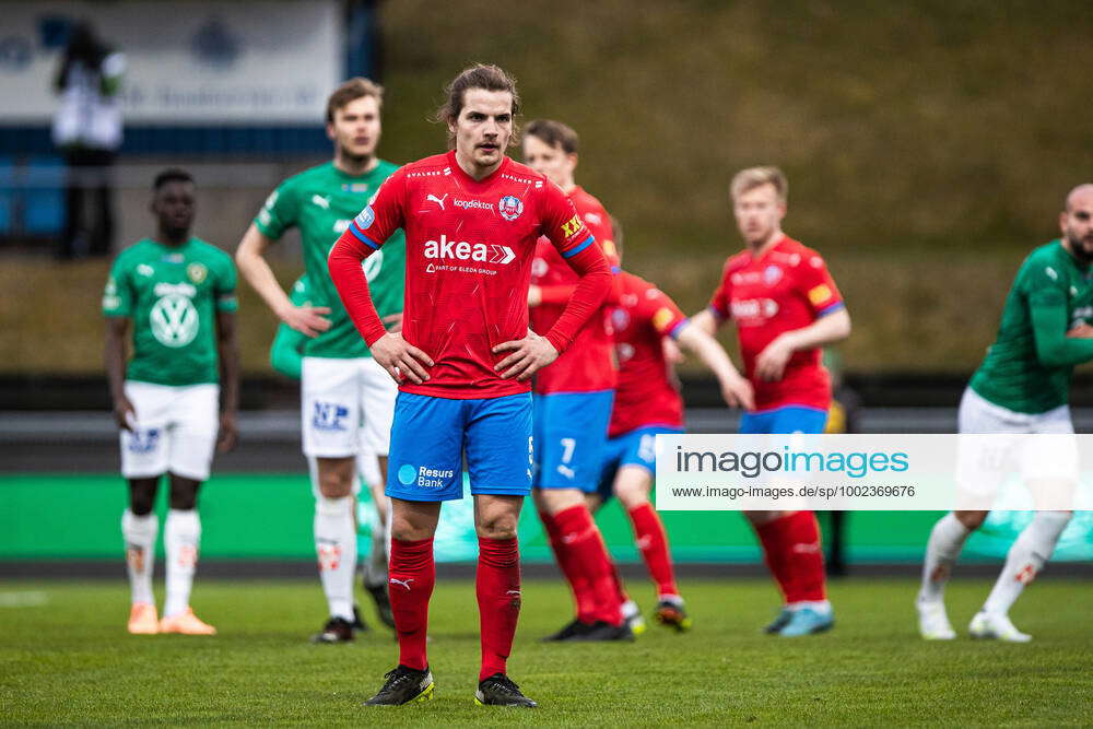 210427 Helsingborgs Brandur Hendriksson Olsen depresses during the ...