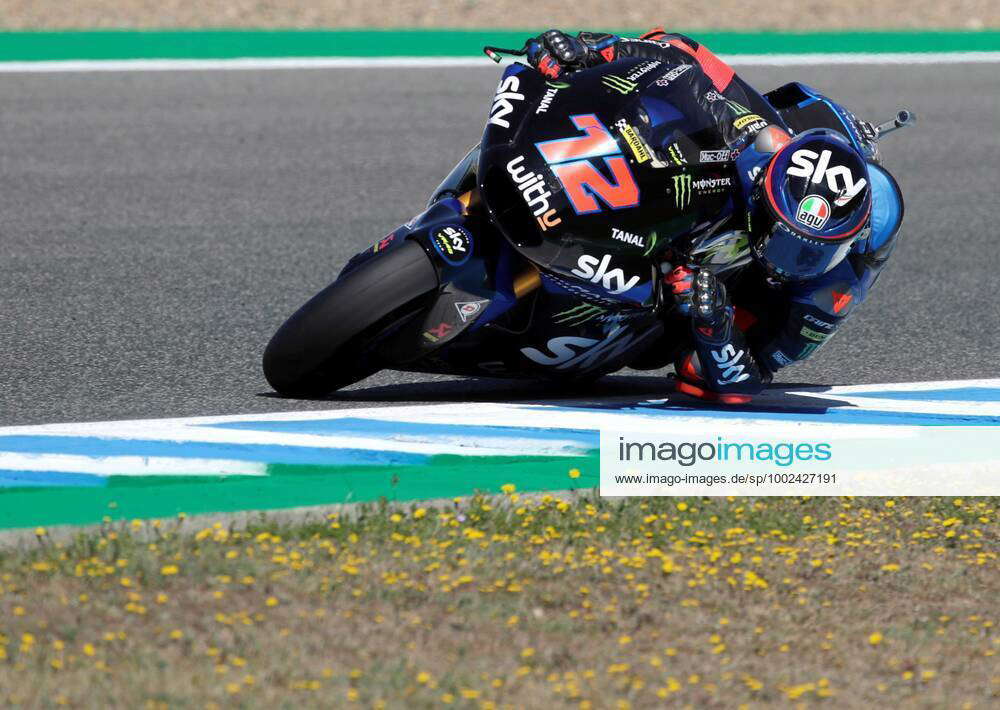 Italian Moto GP rider Marco Bezzecchi (SKY Racing Team VR46) in action during a training session