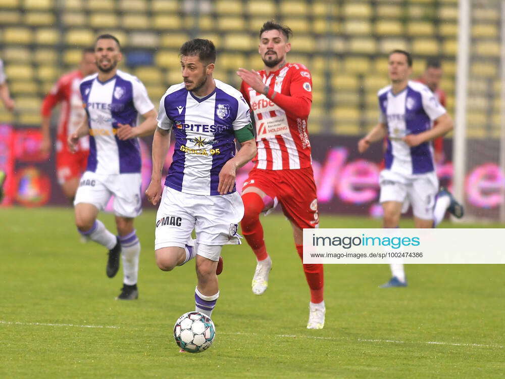 Ionut Adrian Serban and Alexandru Cristian Albu in the football match ...